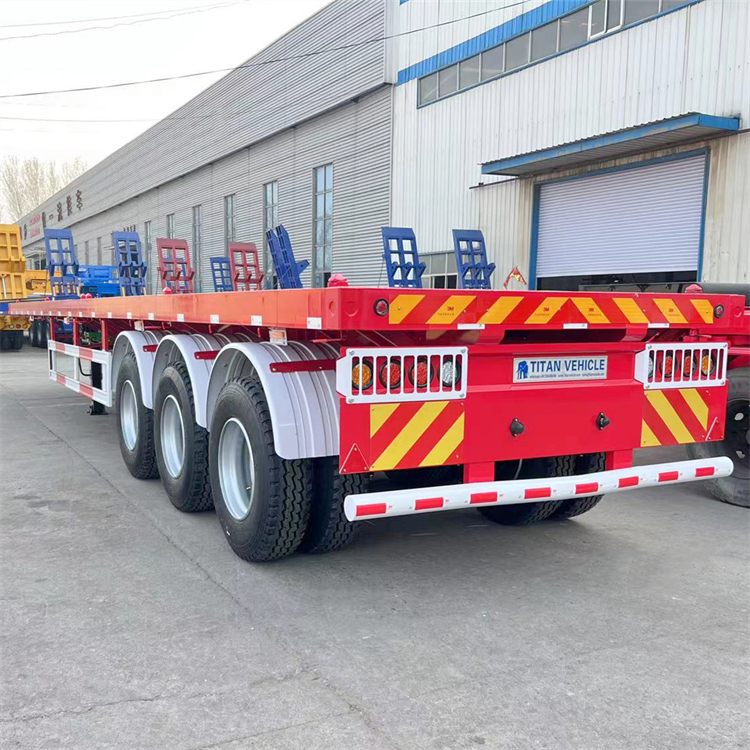 Tri Axle 13m 40 Ft Flatbed Semi Trailer For Sale In Zimbabwe Harare