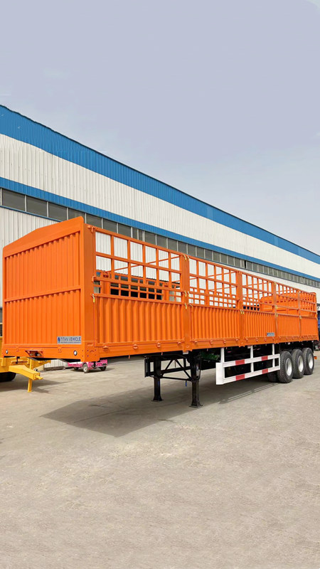 80 Ton Fence Cargo Livestock Semi Trailer for Sale Transport to Bulk Cargo