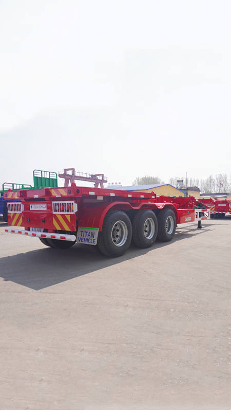 Tri Axle 40 foot Shipping Container Chassis Trailer for Sale In Nigeria ...